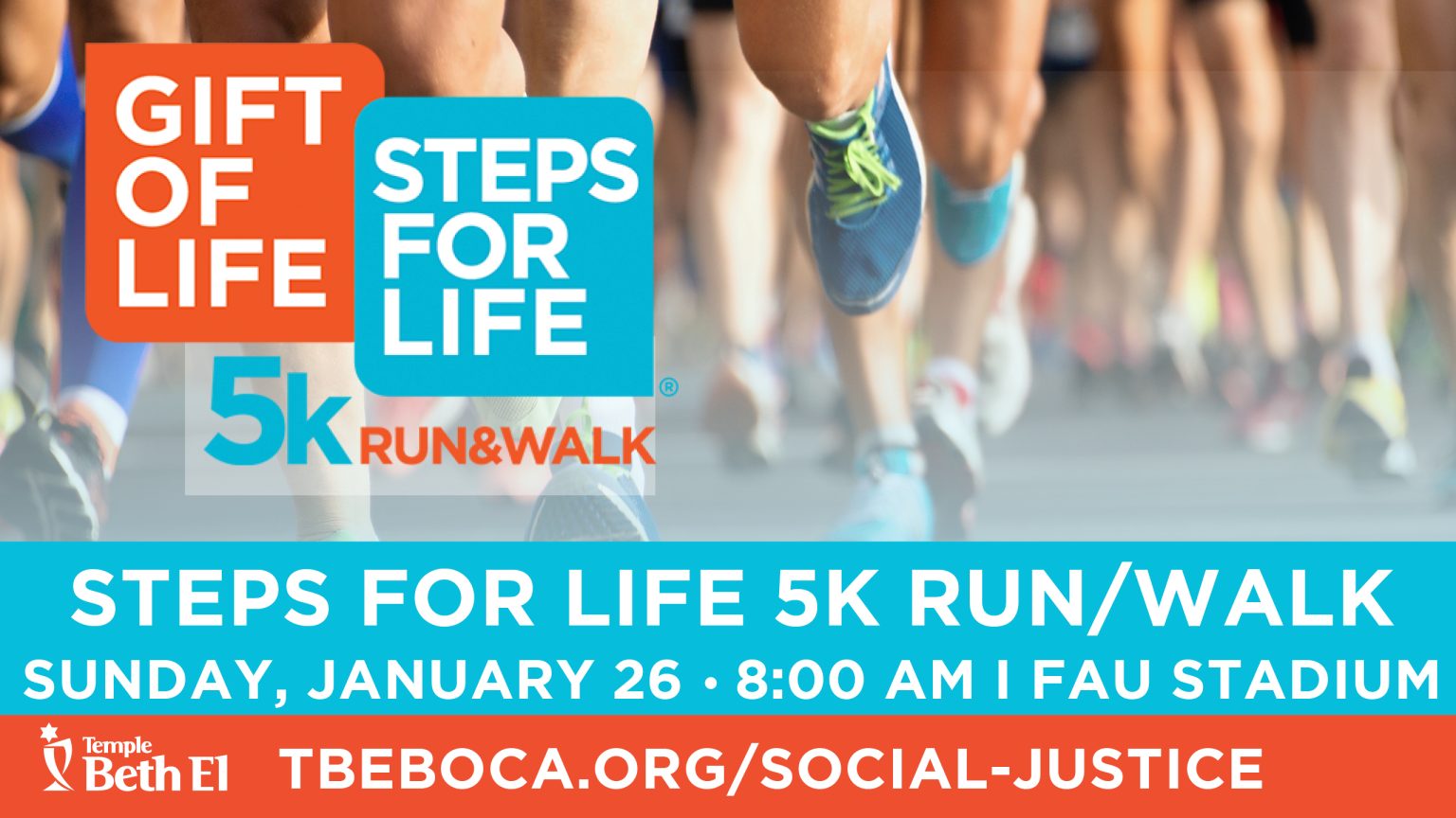 Steps for Life 5k Run/Walk - Temple Beth El of Boca Raton