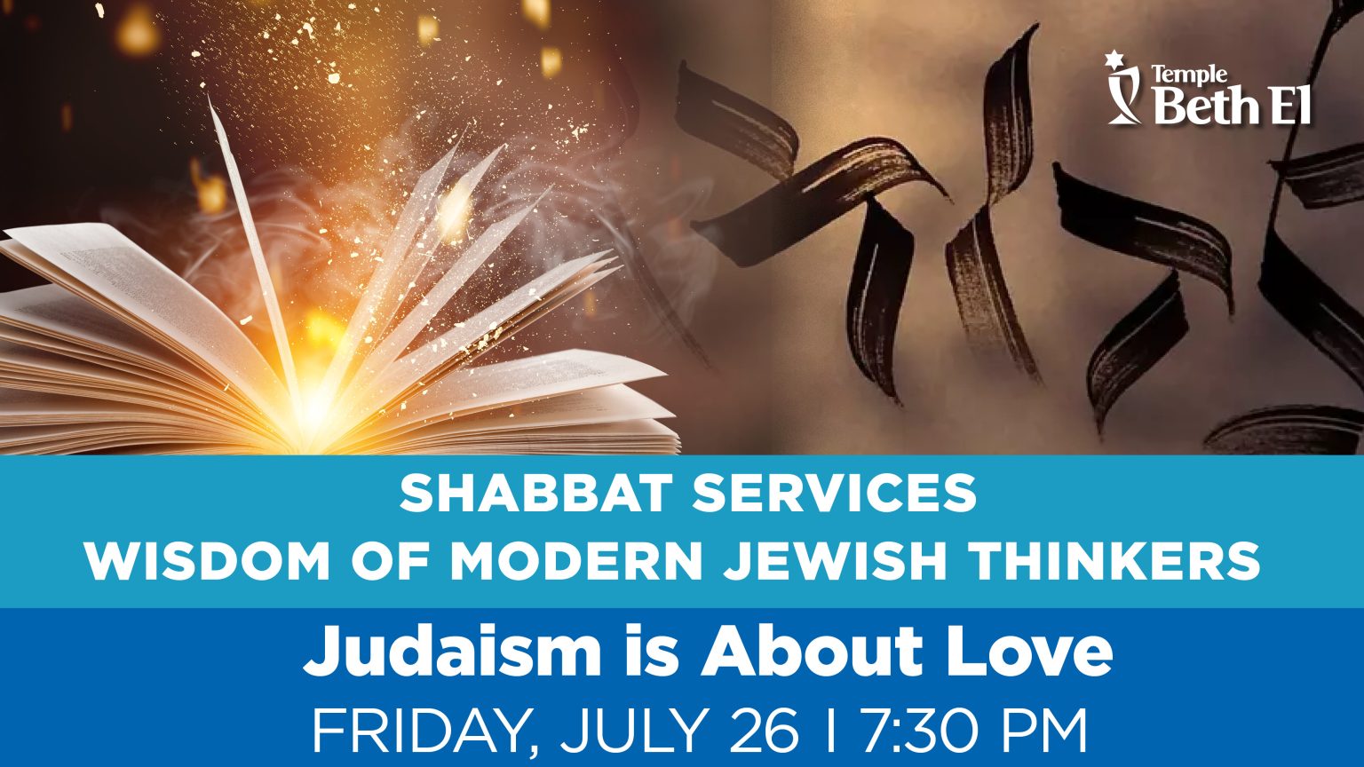 Shabbat Evening Services: Judaism is About Love - Temple Beth El of ...