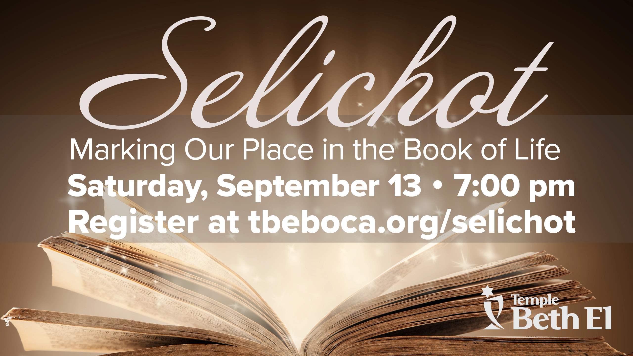 Selichot: Marking Our Place in the Book of Life - Temple Beth El of ...