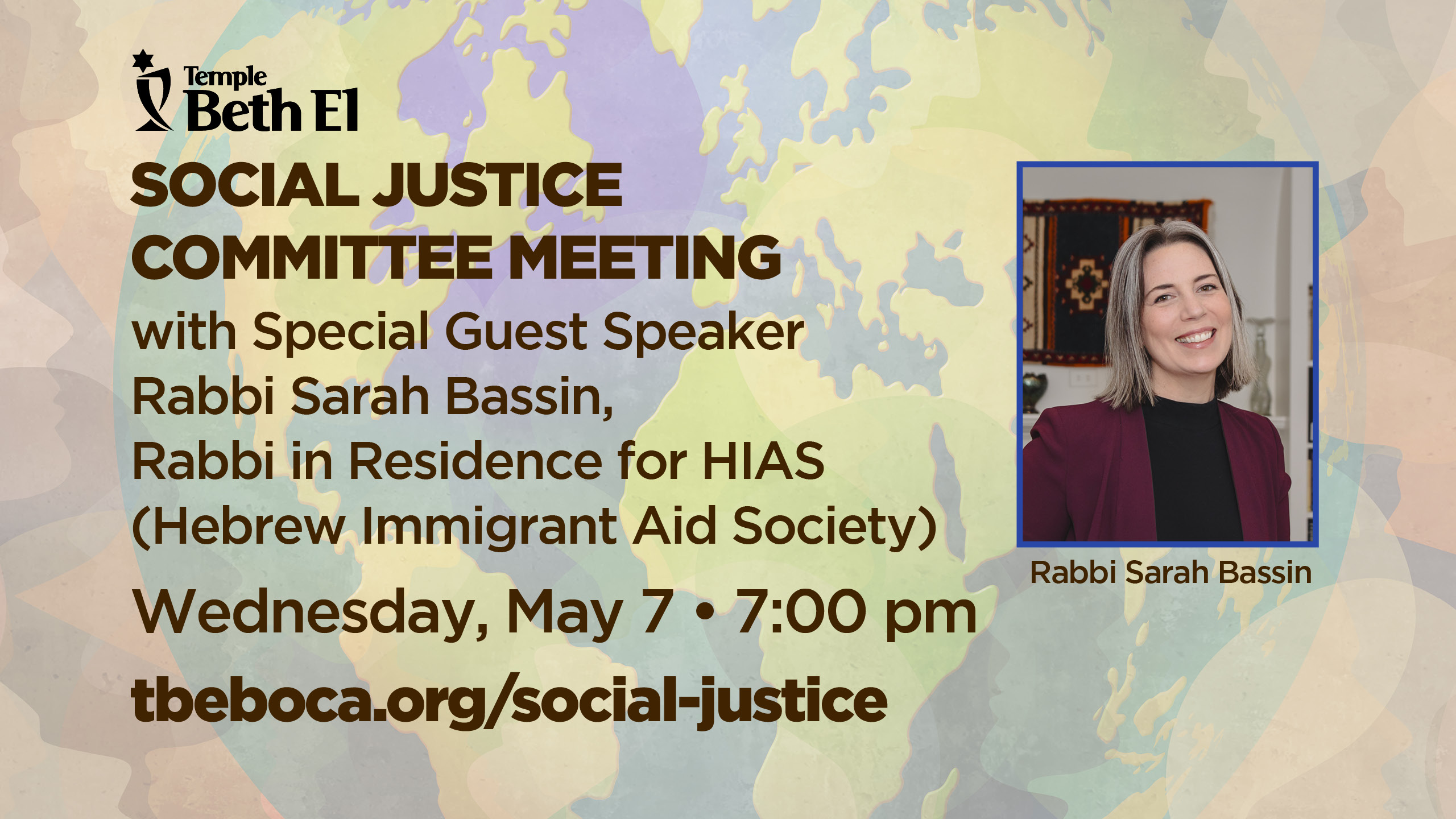 Social Justice Committee Meeting with Special Guest Rabbi Sarah Bassin ...